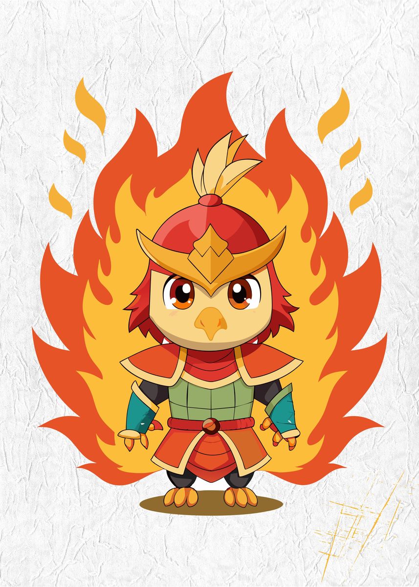 'Phoenix Samurai Hero' Poster, picture, metal print, paint by Wyld ...