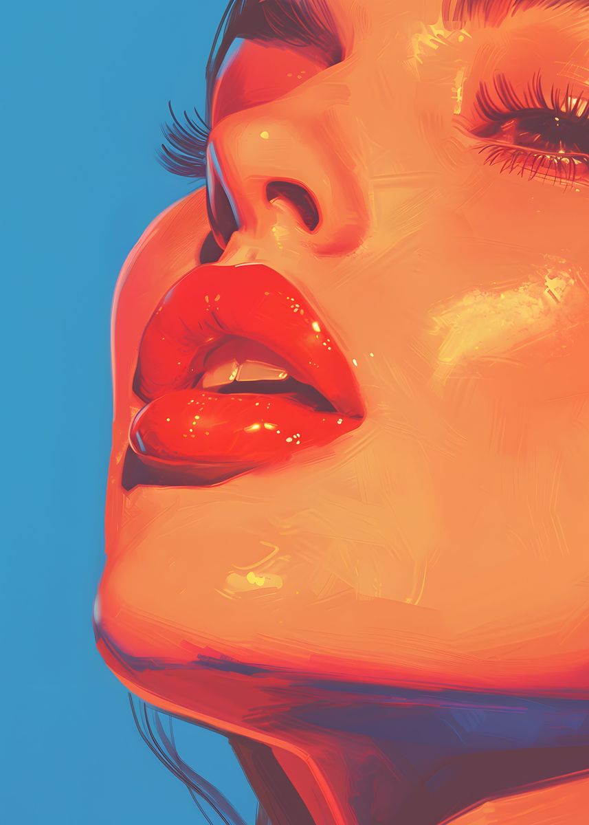 'Fiery Seduction' Poster, picture, metal print, paint by Bruno Martins | Displate