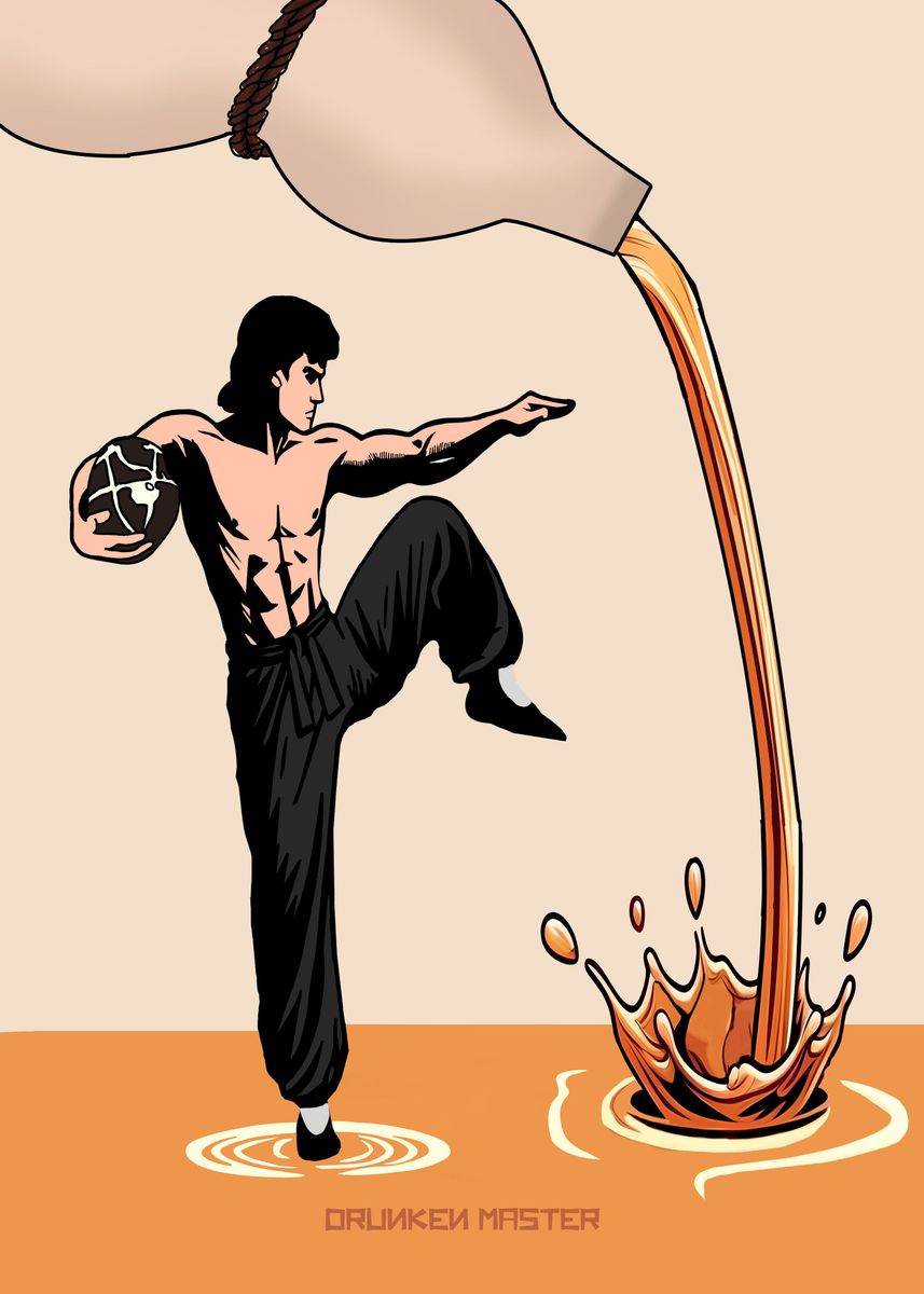 'Drunken master color' Poster, picture, metal print, paint by KyomaArt ...