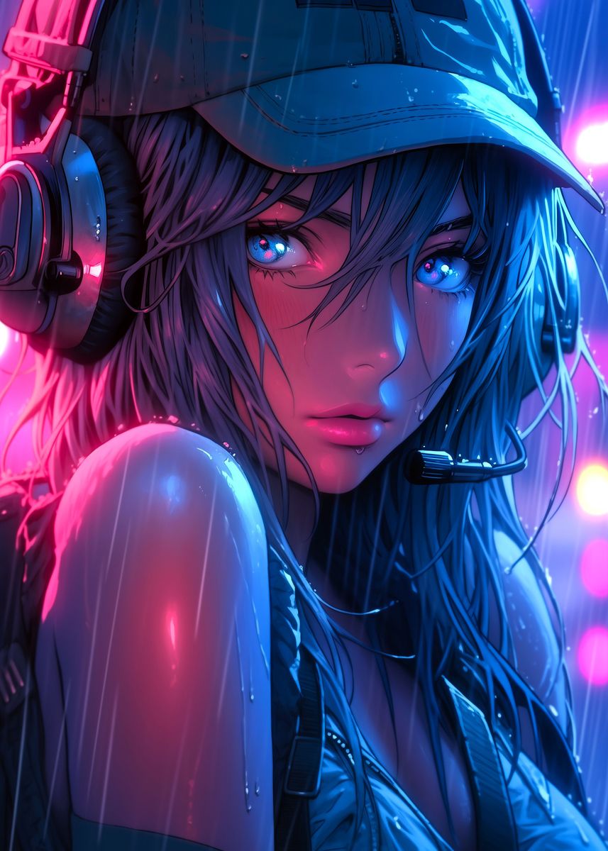 'Cute Street Girl' Poster, picture, metal print, paint by Avalon ...