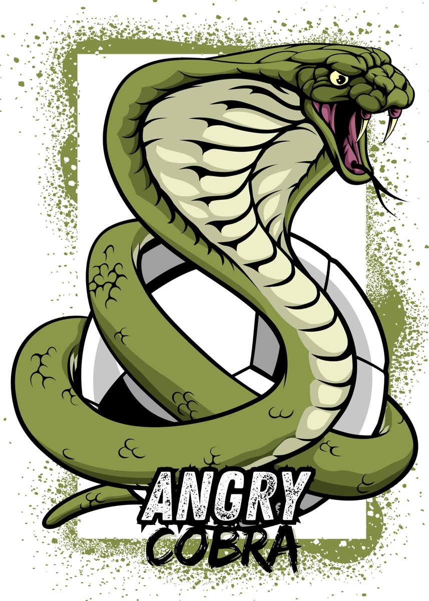 'Angry Cobra' Poster, picture, metal print, paint by Kuroneko Cadet ...