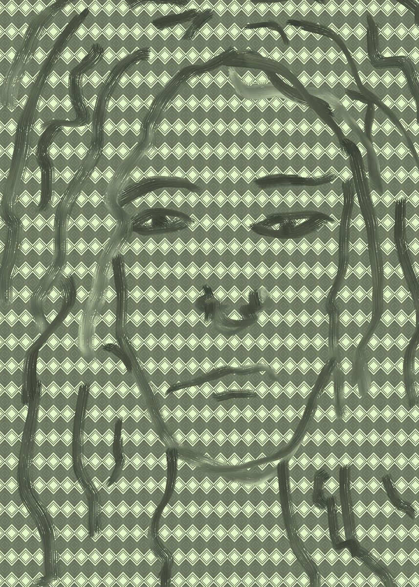 'LADY DRAWING' Poster, picture, metal print, paint by muh arie | Displate