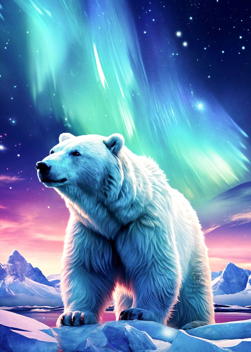'Polar bears' Poster, picture, metal print, paint by Mariano Mayert | Displate