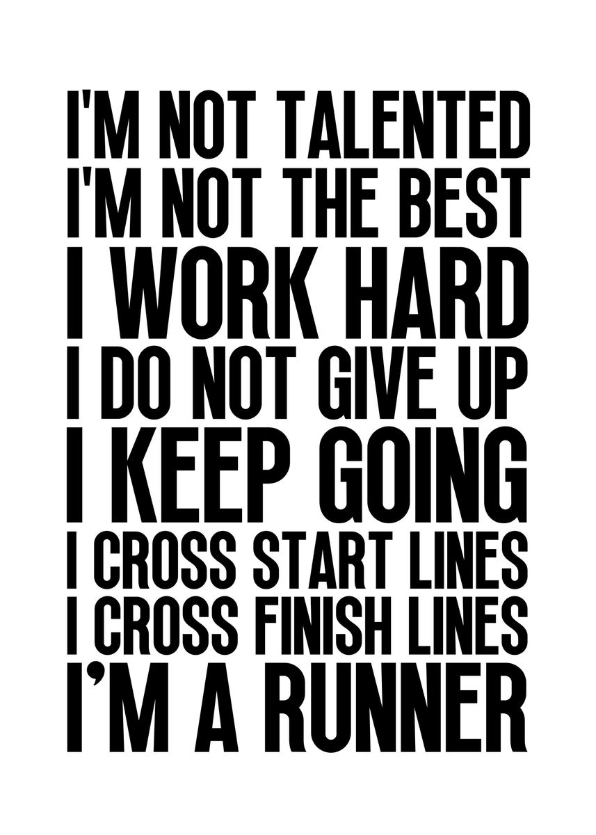 'Runner Inspiration' Poster, picture, metal print, paint by Nae | Displate