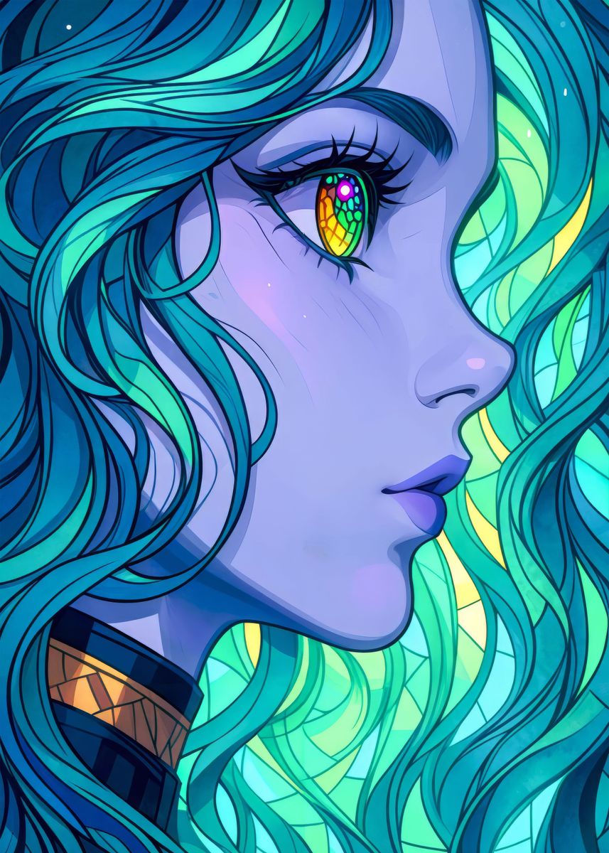 'Pretty Girl' Poster, picture, metal print, paint by Vizio | Displate