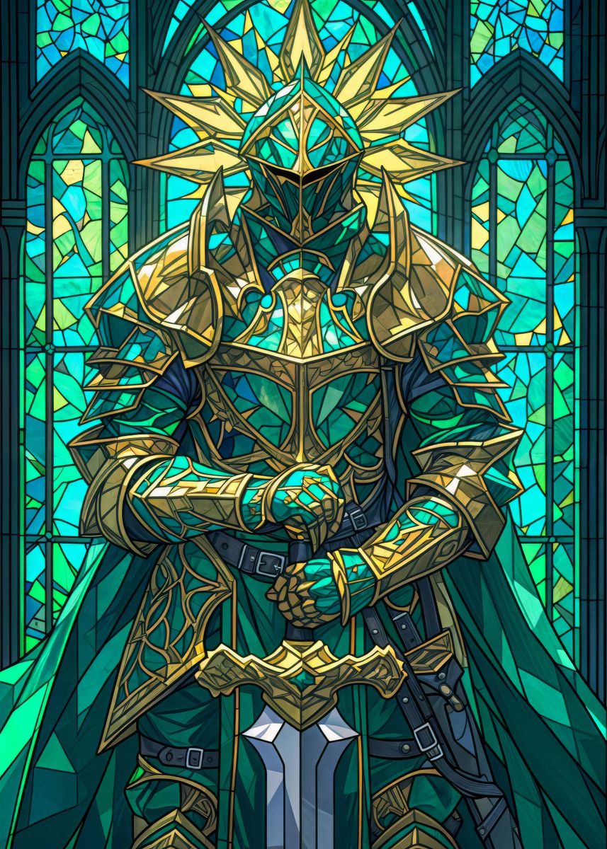 'Mighty Knight' Poster, picture, metal print, paint by Vizio | Displate