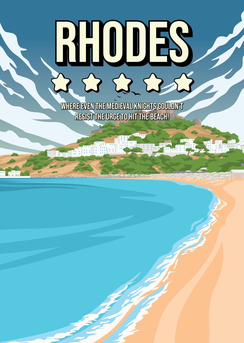 'Funny Rhodes Review' Poster, picture, metal print, paint by Jorn ...