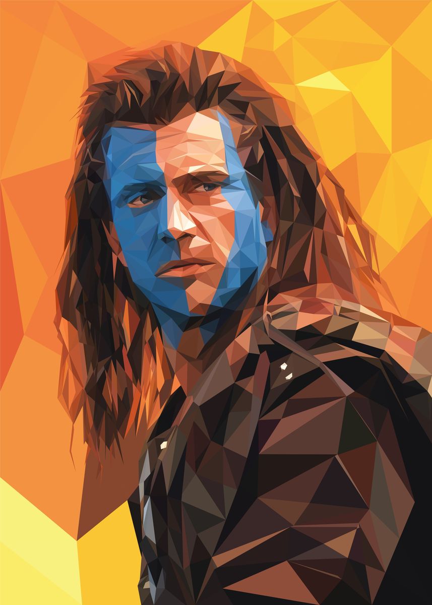'braveheart' Poster, picture, metal print, paint by Lowpoly Posters ...