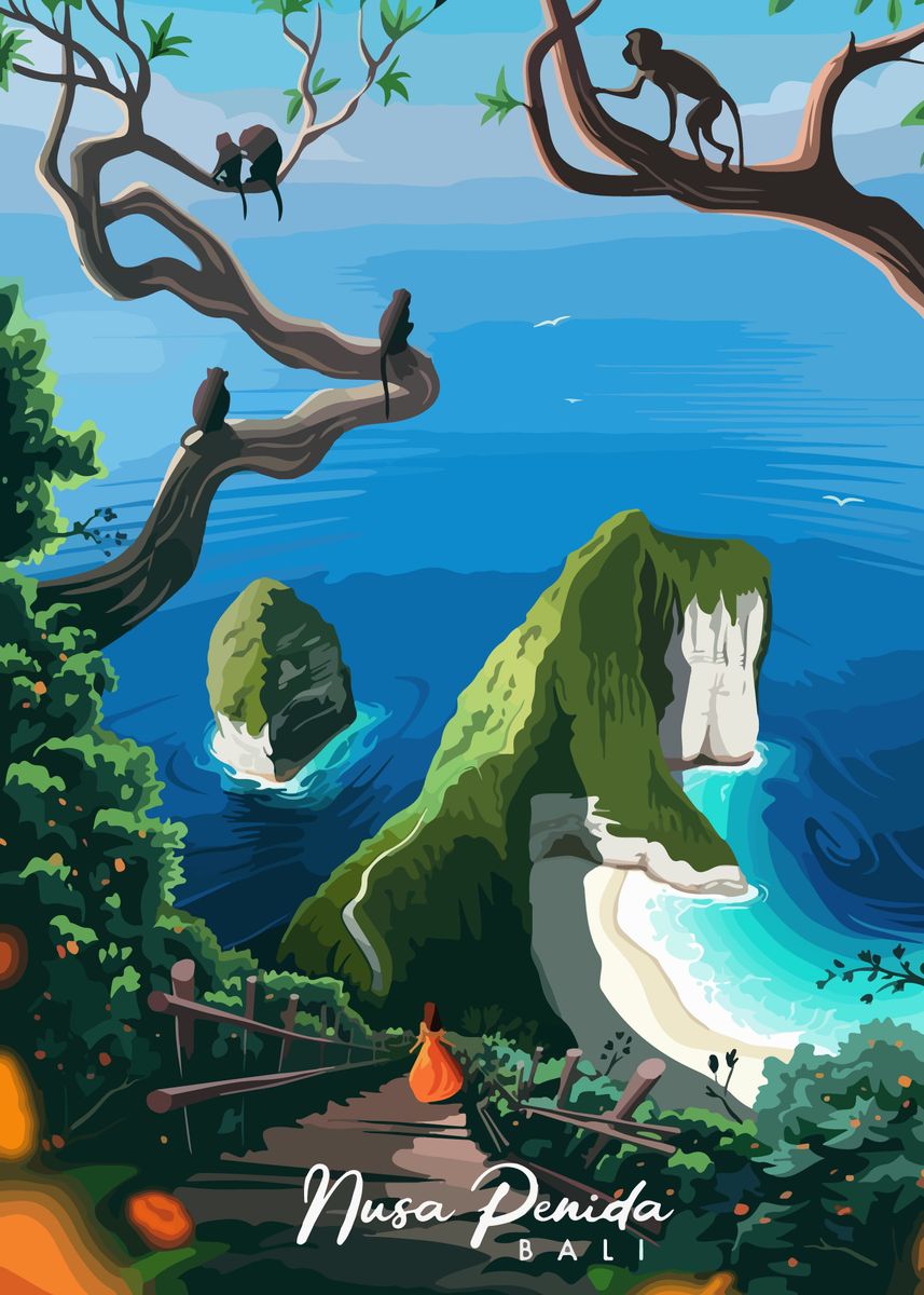 'Travel to nusa penida' Poster, picture, metal print, paint by Leonardo ...