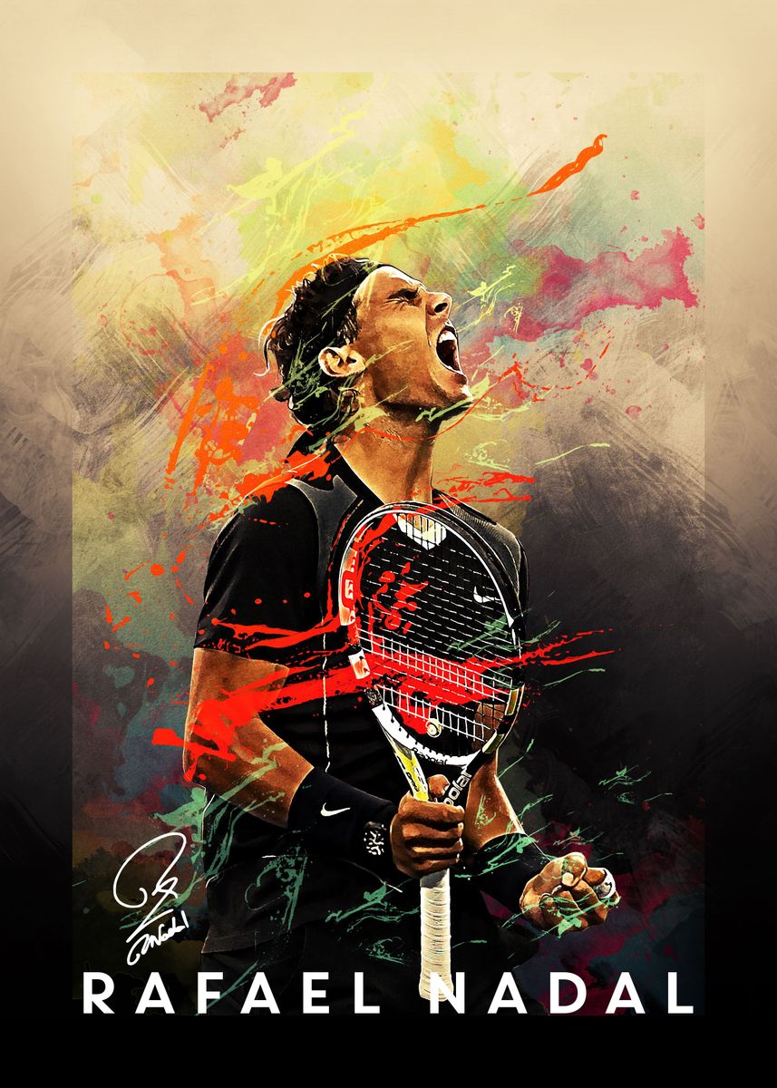 'Nadal 2010 US Open' Poster, picture, metal print, paint by KI RU ...
