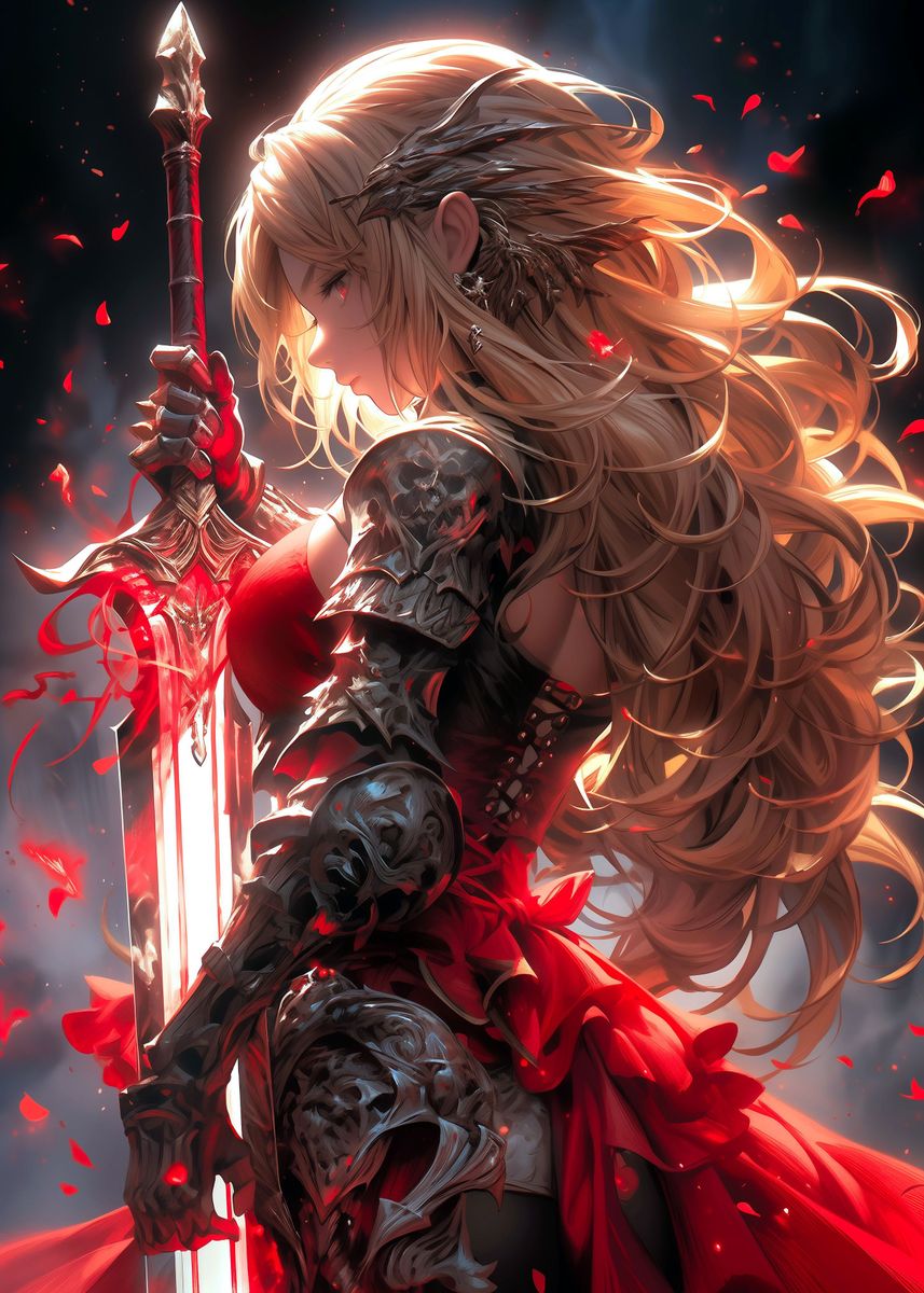 'Beautiful Valkyrie Girl' Poster, picture, metal print, paint by Siren ...