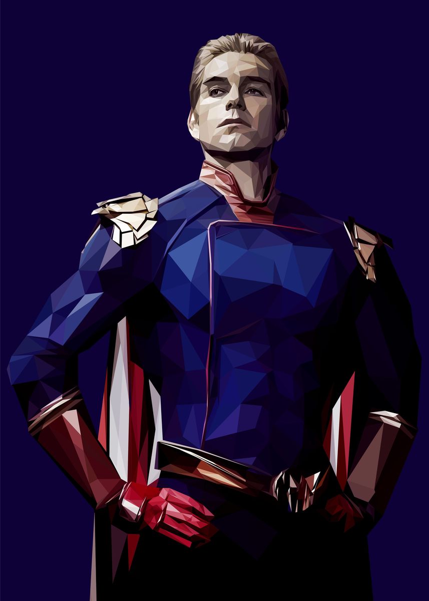 'homelander the boys' Poster, picture, metal print, paint by Lowpoly ...