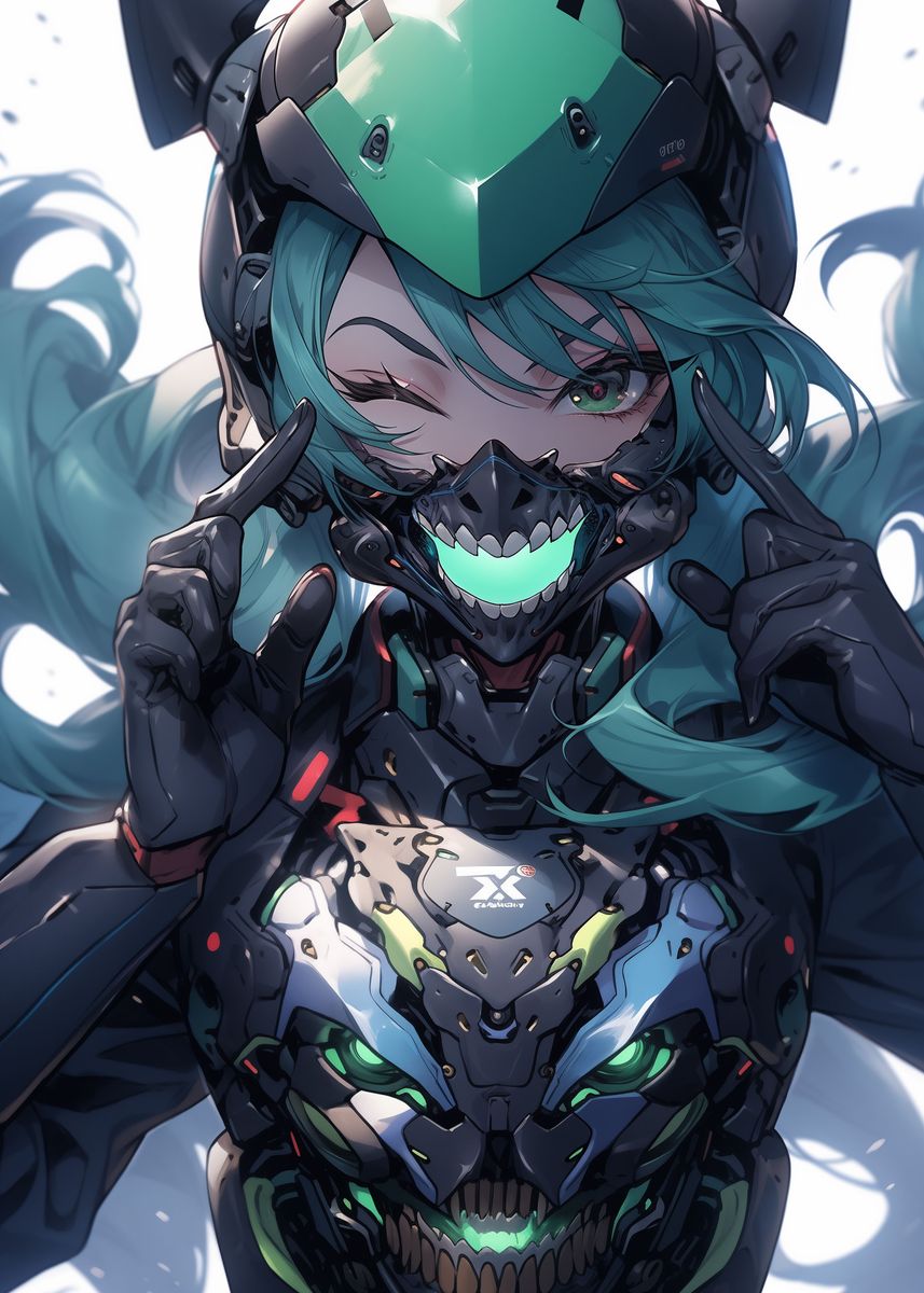 'Future Anime Girl' Poster, picture, metal print, paint by David ...