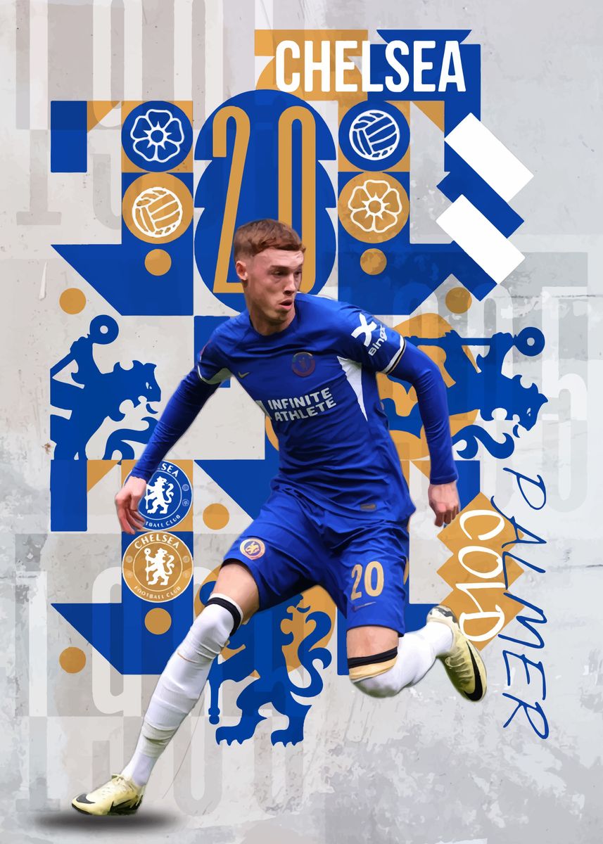 'Future Player Cole Palmer' Poster, picture, metal print, paint by ...