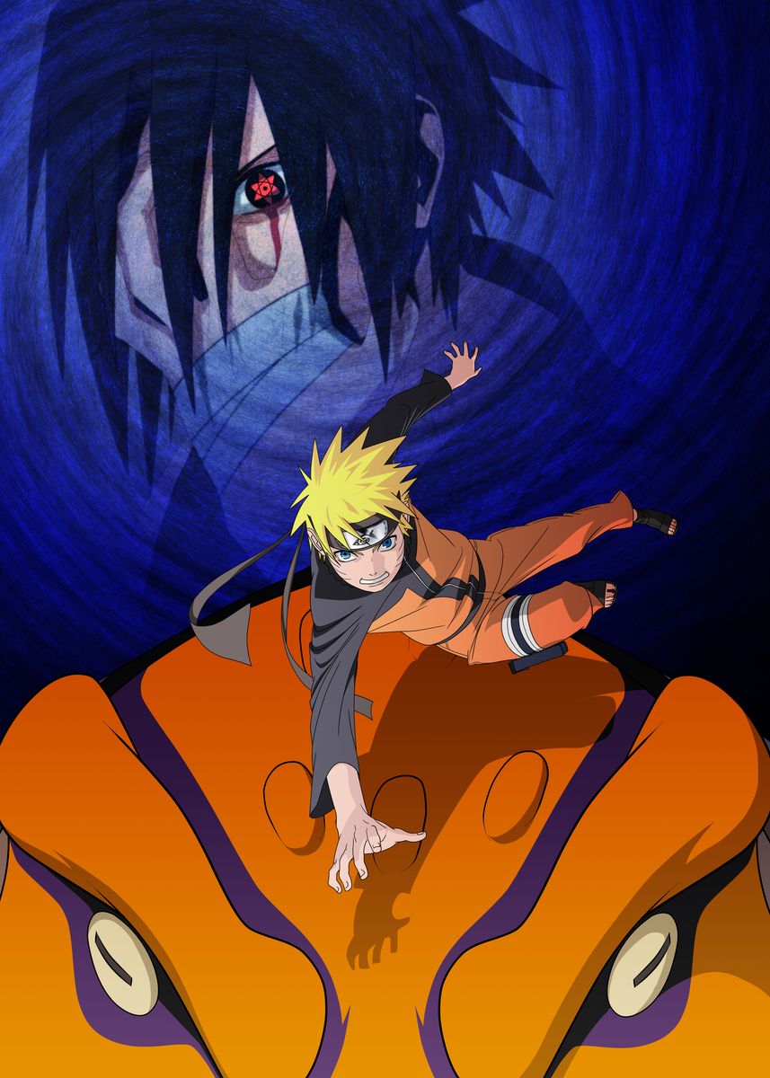 'Sasuke and Naruto' Poster, picture, metal print, paint by Naruto ...