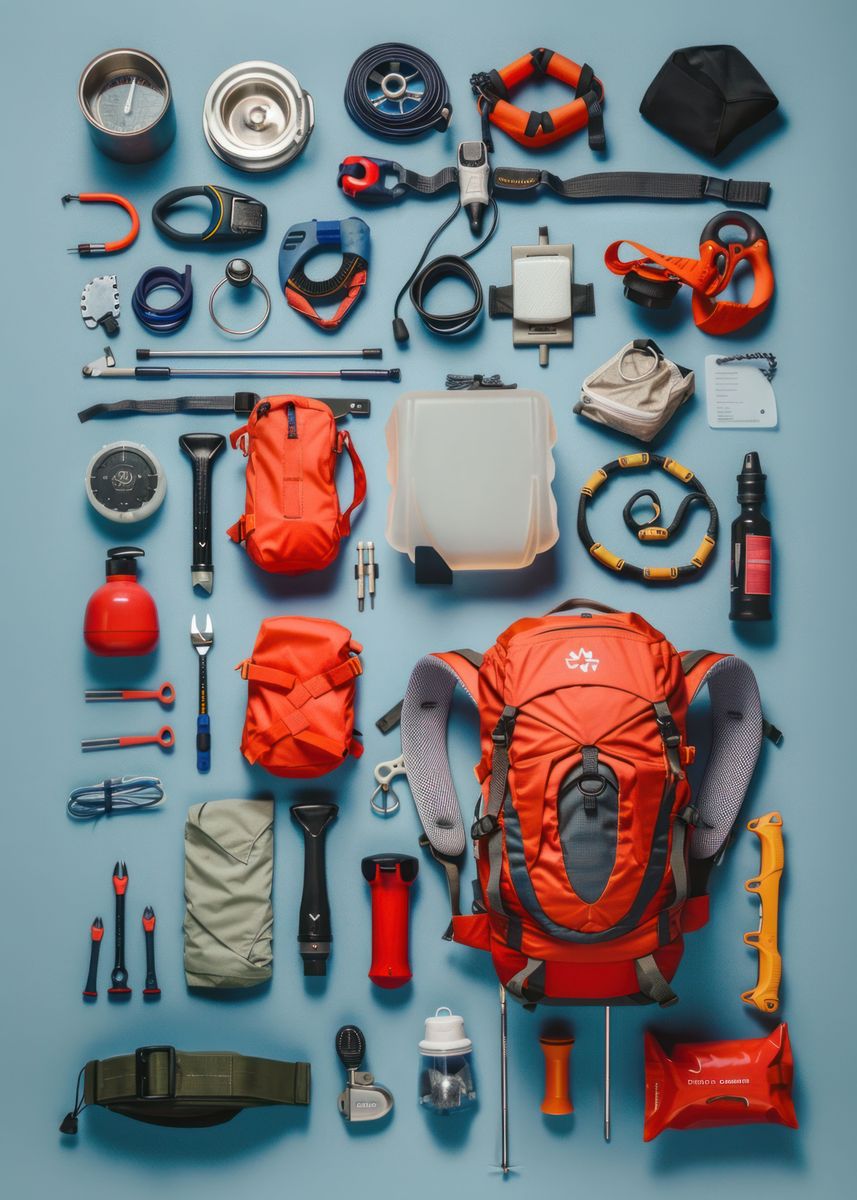 'Adventure Essentials' Poster, picture, metal print, paint by ...