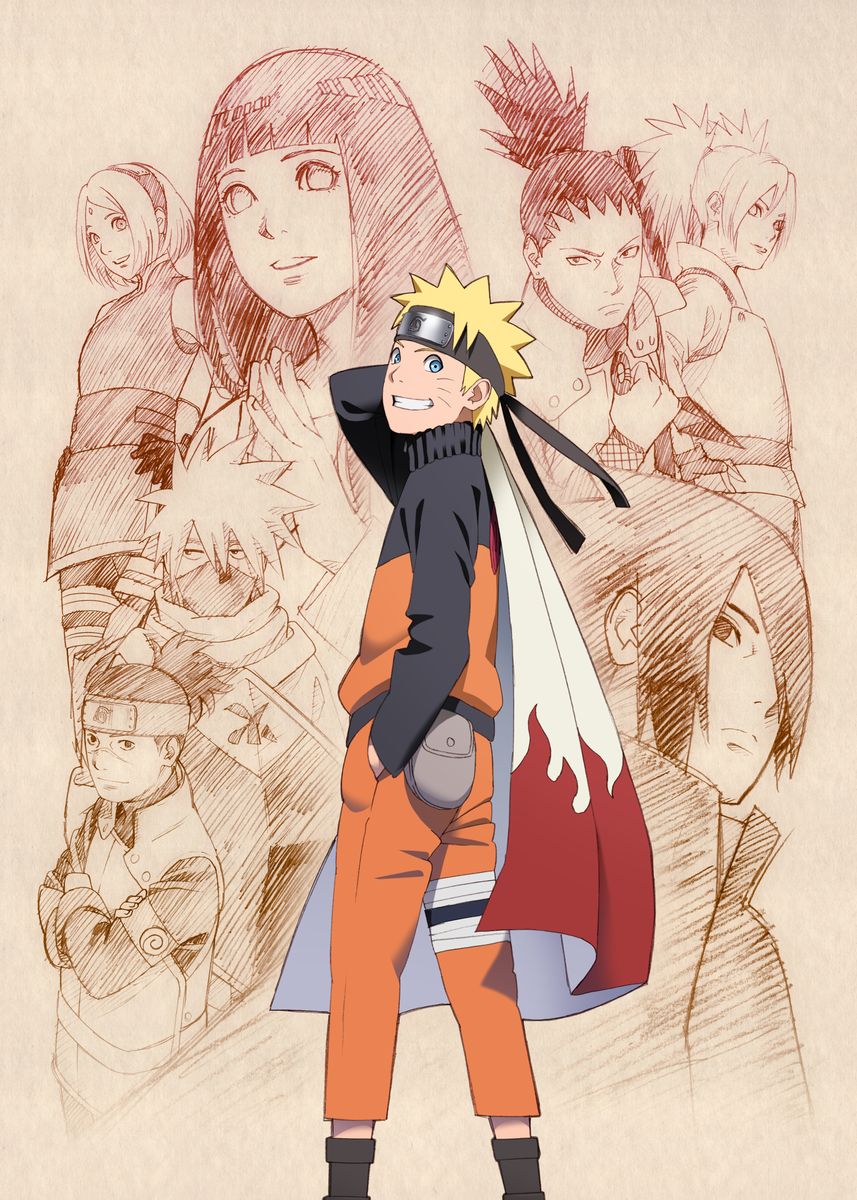 'Naruto Uzumaki' Poster, picture, metal print, paint by Naruto | Displate