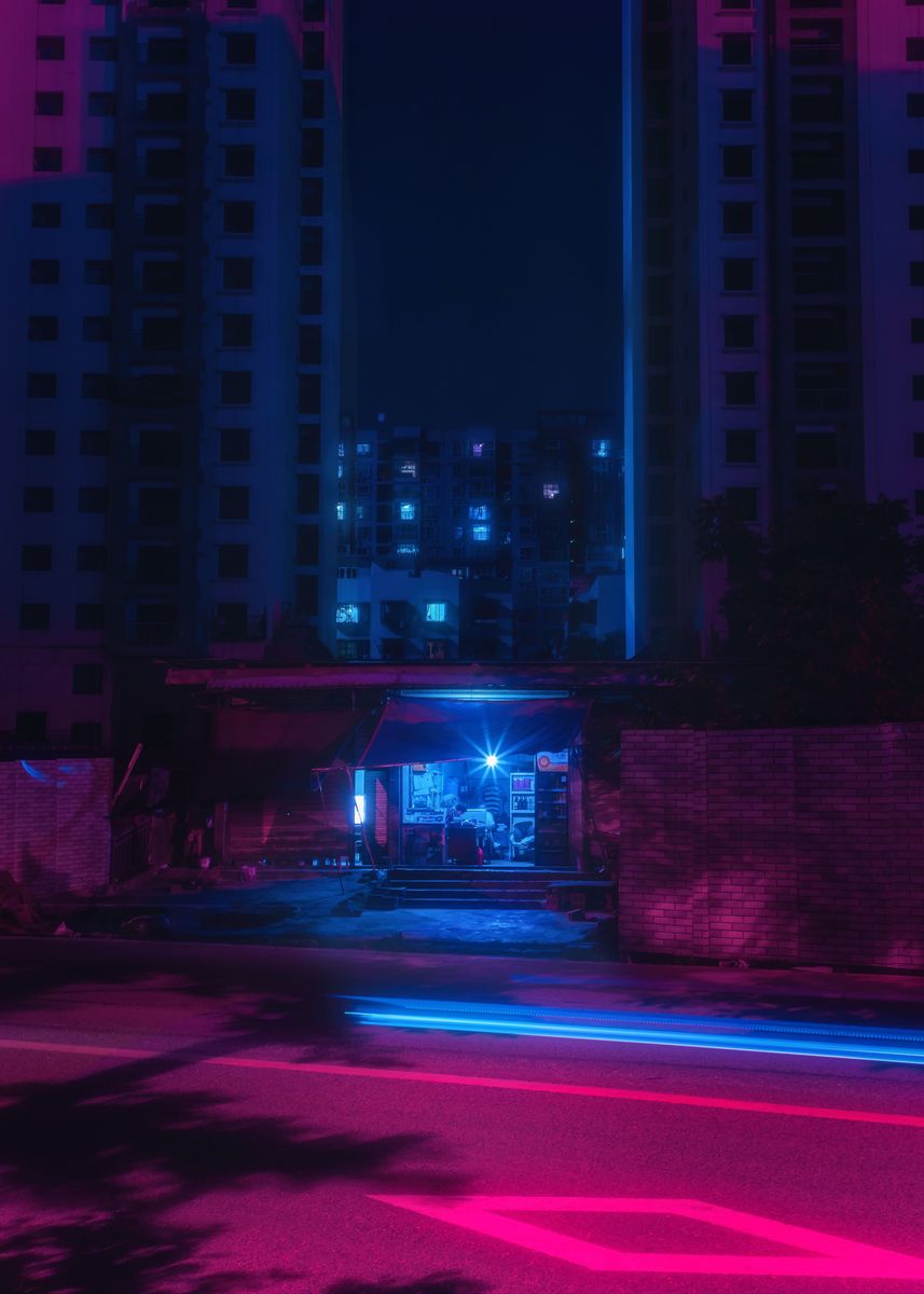 'Neon' Poster, picture, metal print, paint by babi lonia | Displate