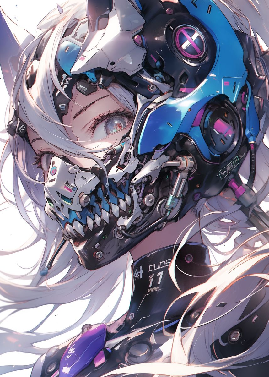 'Future Anime Girl' Poster, picture, metal print, paint by David ...