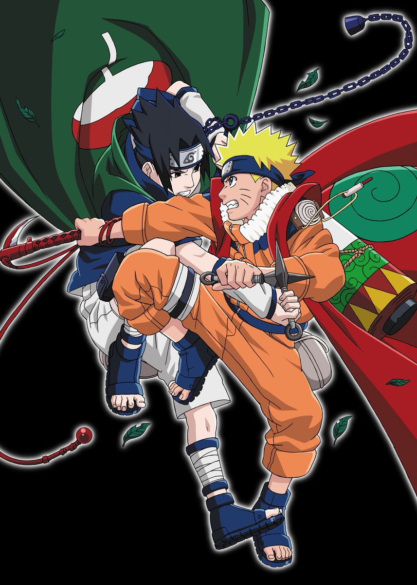 'Naruto and Sasuke' Poster, picture, metal print, paint by Naruto ...