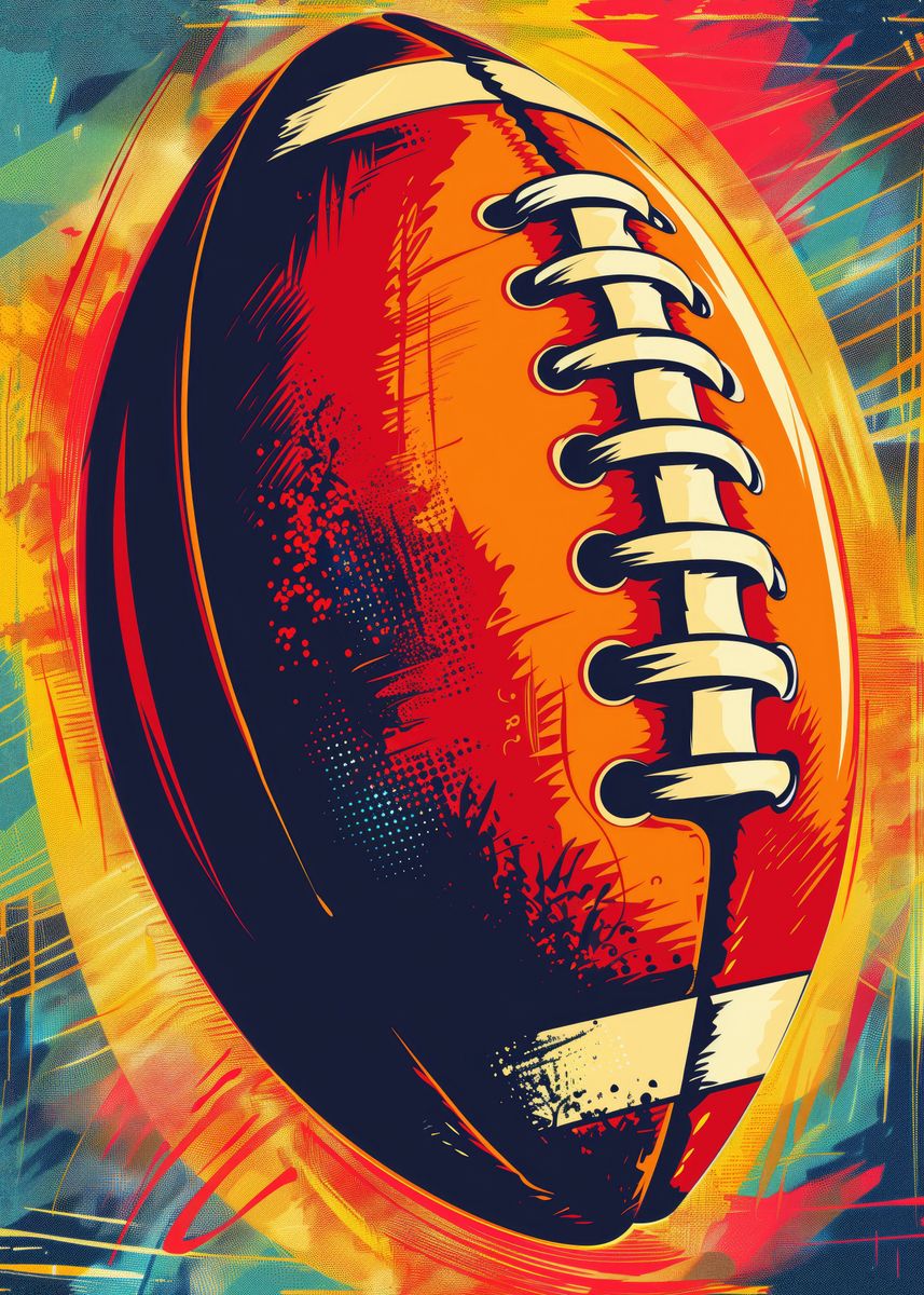'Dynamic Football' Poster, picture, metal print, paint by Mezma and ...