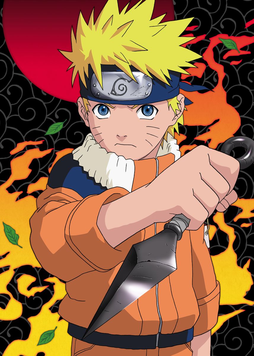 'Naruto Uzumaki' Poster, picture, metal print, paint by Naruto | Displate