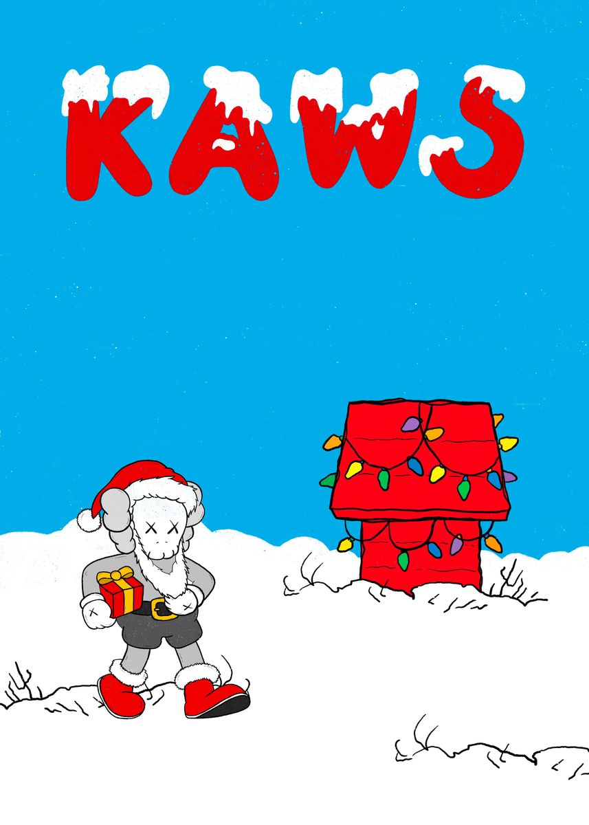 'kaws christmas day' Poster, picture, metal print, paint by Erico plok ...