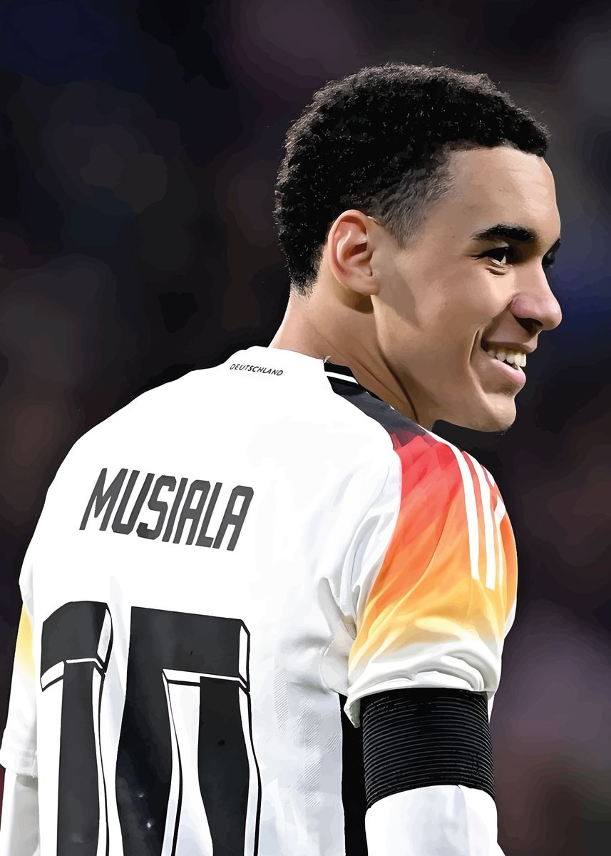 'Jamal Musiala' Poster, picture, metal print, paint by ART JOY STUDIO ...