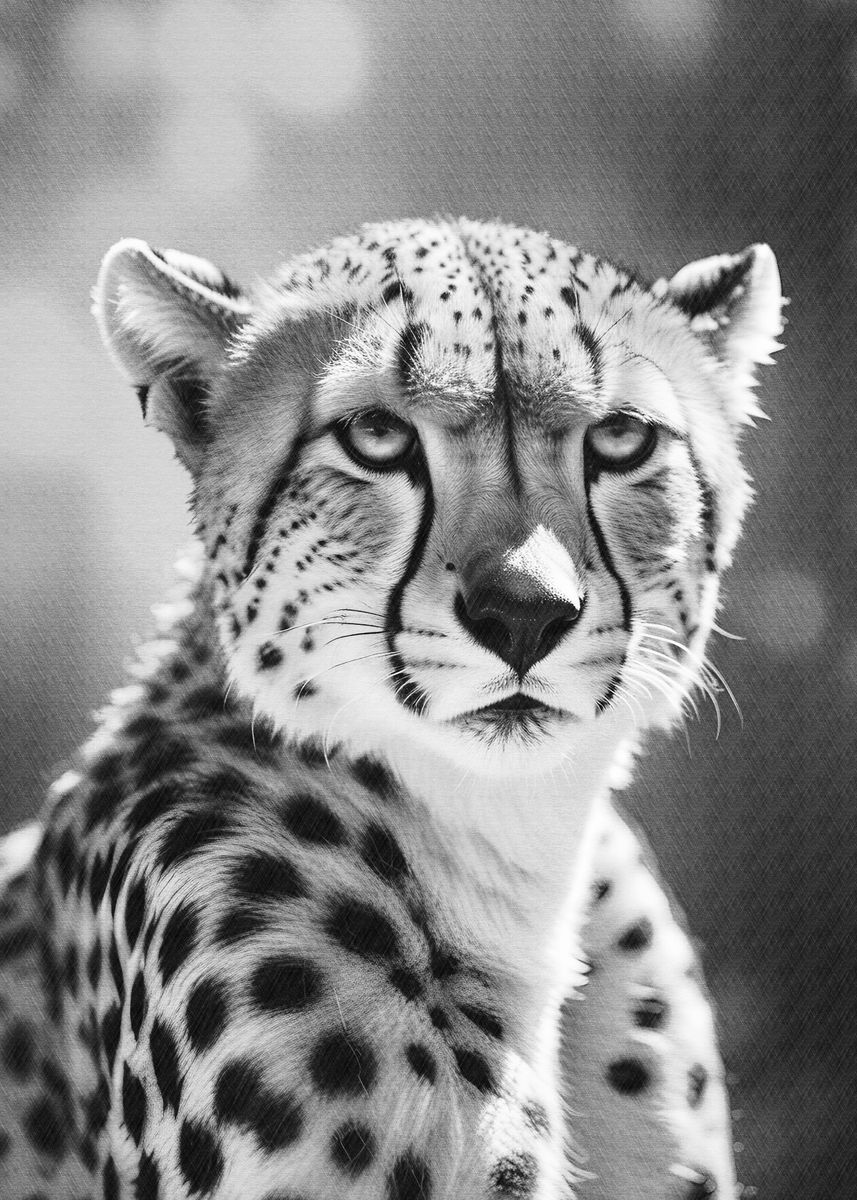 'Cheetah face' Poster, picture, metal print, paint by ipart id | Displate