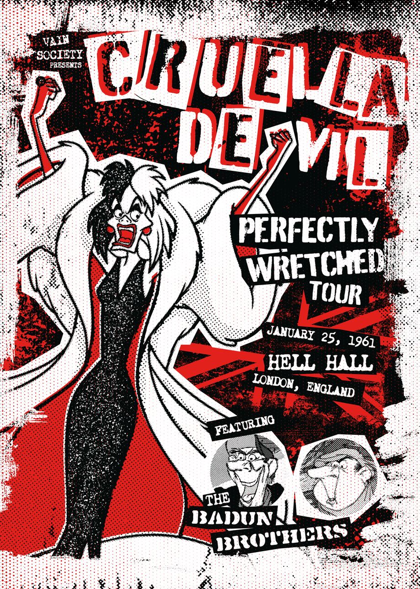 'Cruella Perfectly Wretched' Poster, picture, metal print, paint by ...