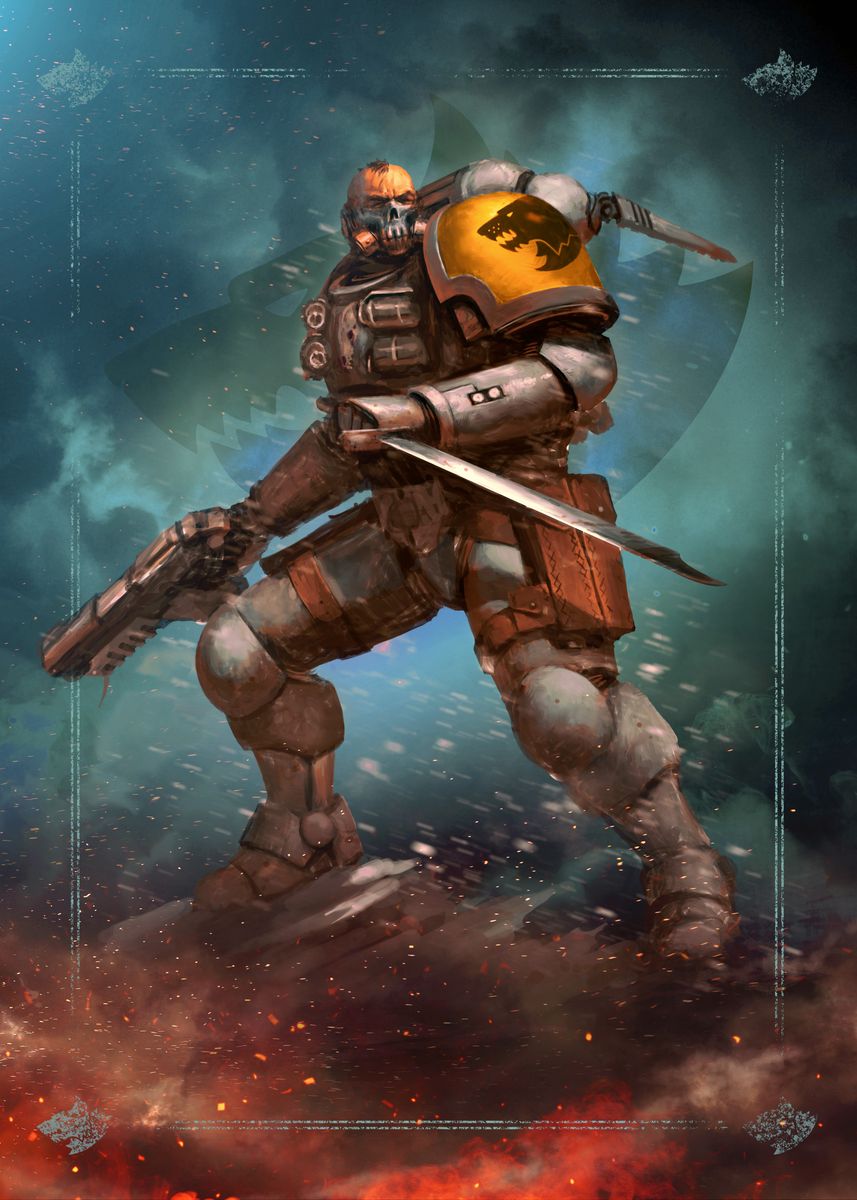 'Space Wolves Reiver' Poster, picture, metal print, paint by Warhammer ...