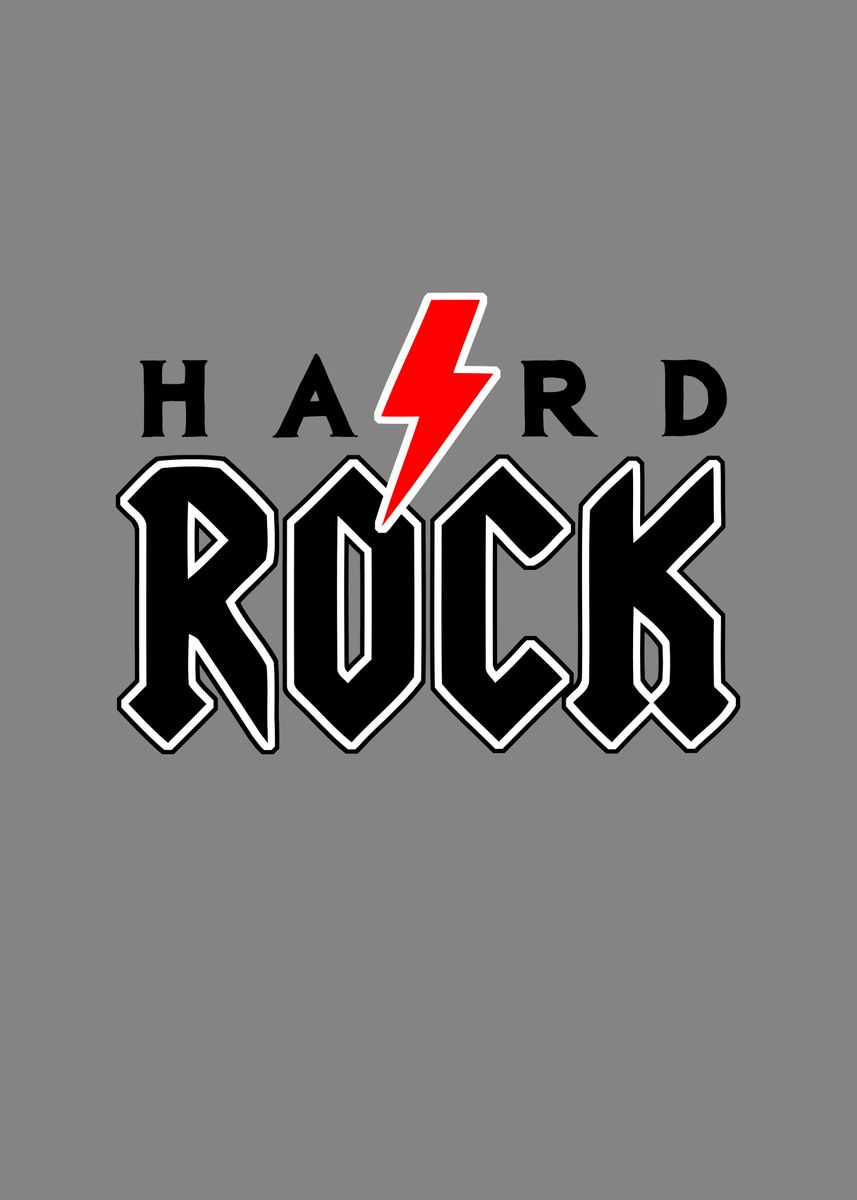 'Hard Rock on grey' Poster, picture, metal print, paint by ...