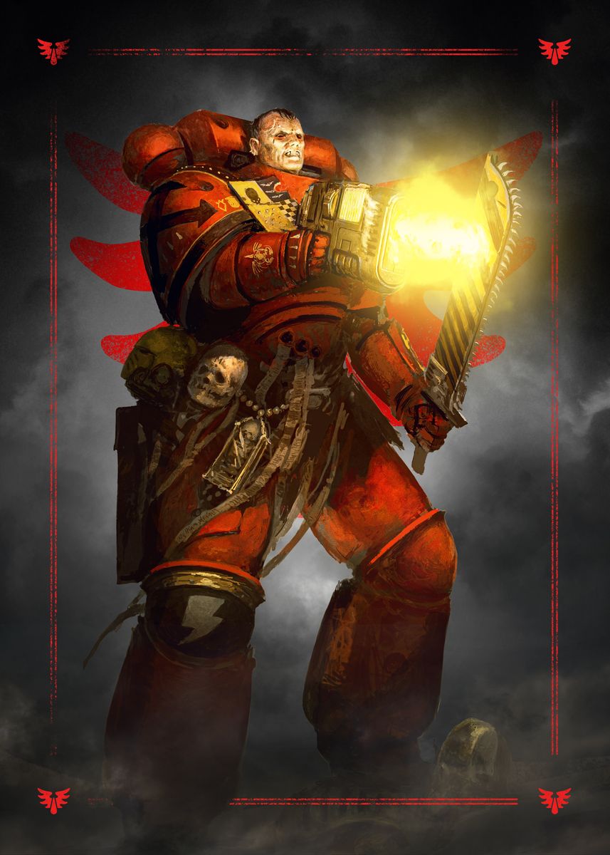 'Blood Angel Intercessor 2' Poster, picture, metal print, paint by ...