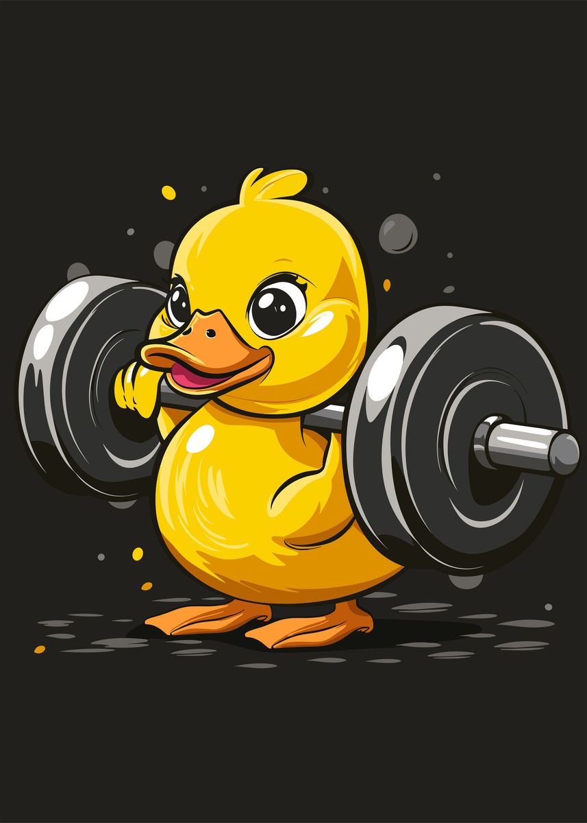 'Gym Duck' Poster, picture, metal print, paint by Firgiant Nurfiansyah ...