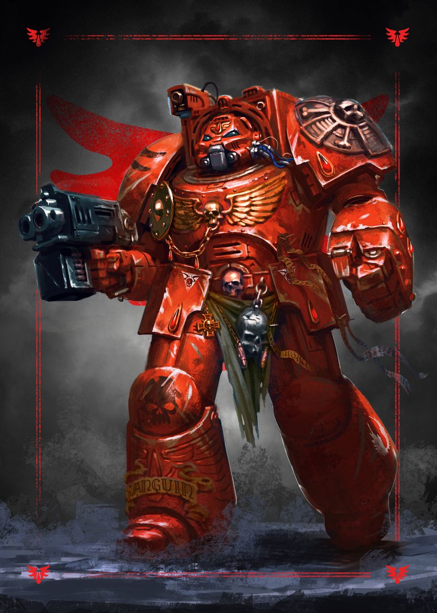 'Blood Angels Terminator' Poster, picture, metal print, paint by ...