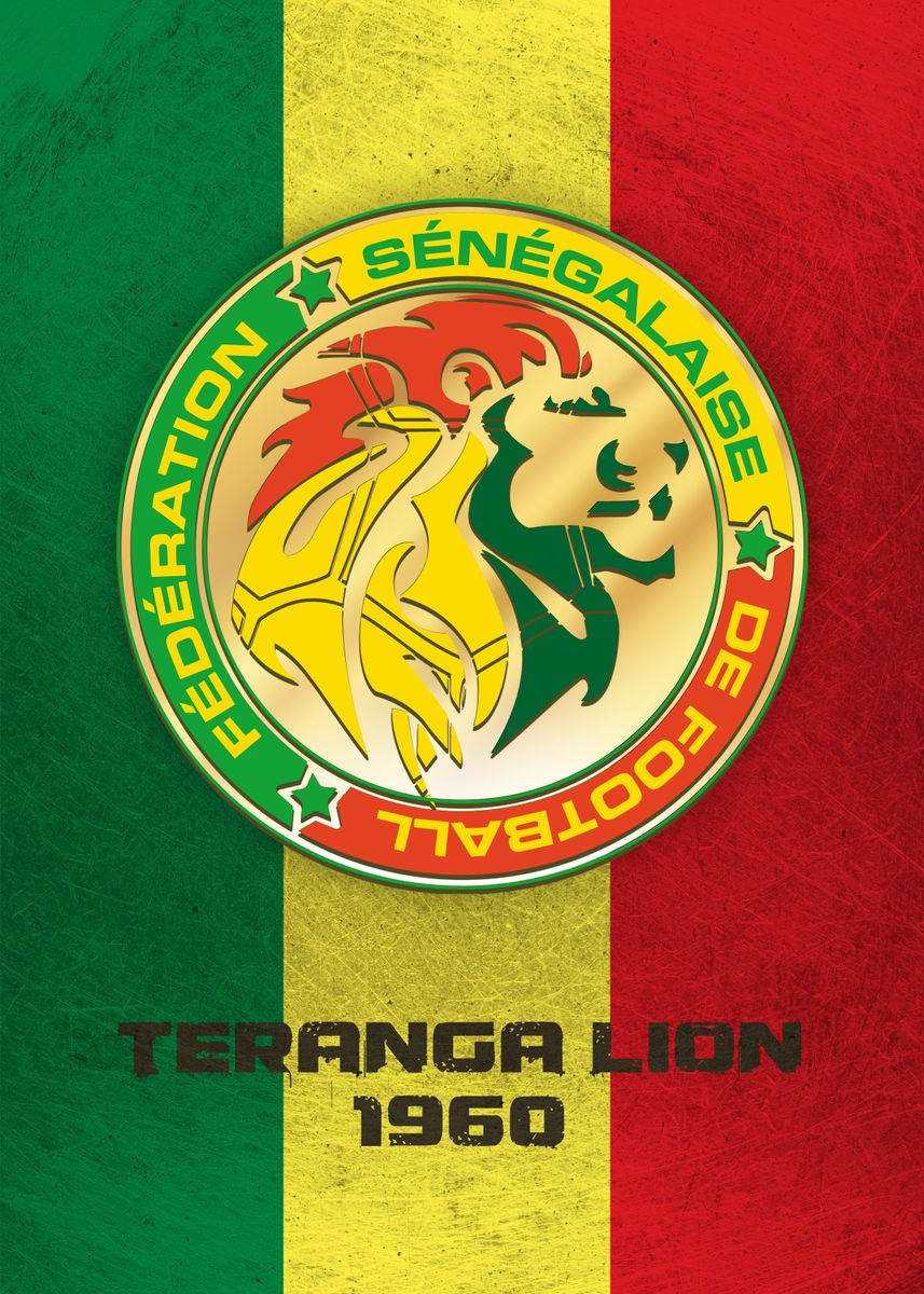 'Senegal Teranga Lion 1960' Poster, picture, metal print, paint by ...