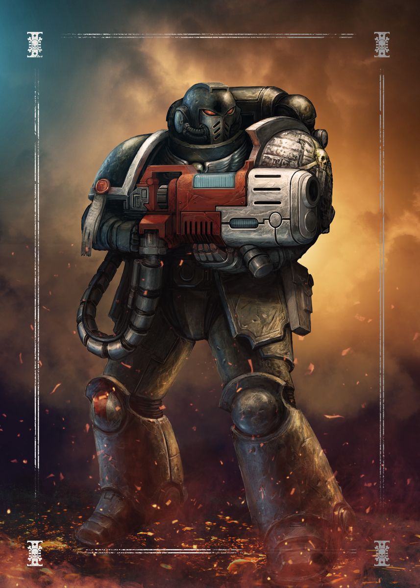 'Deathwatch Hellblaster' Poster, picture, metal print, paint by ...