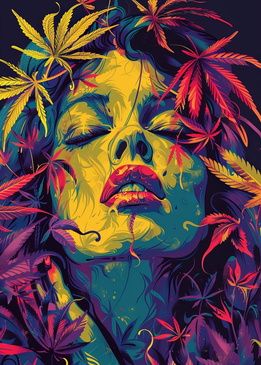 'Weed III' Poster, picture, metal print, paint by JS Art Design | Displate