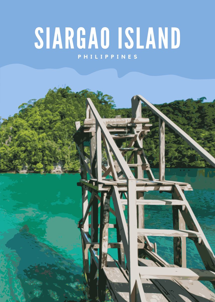 'Siargao Island Philippines' Poster, picture, metal print, paint by Mark Vincent Verallo | Displate