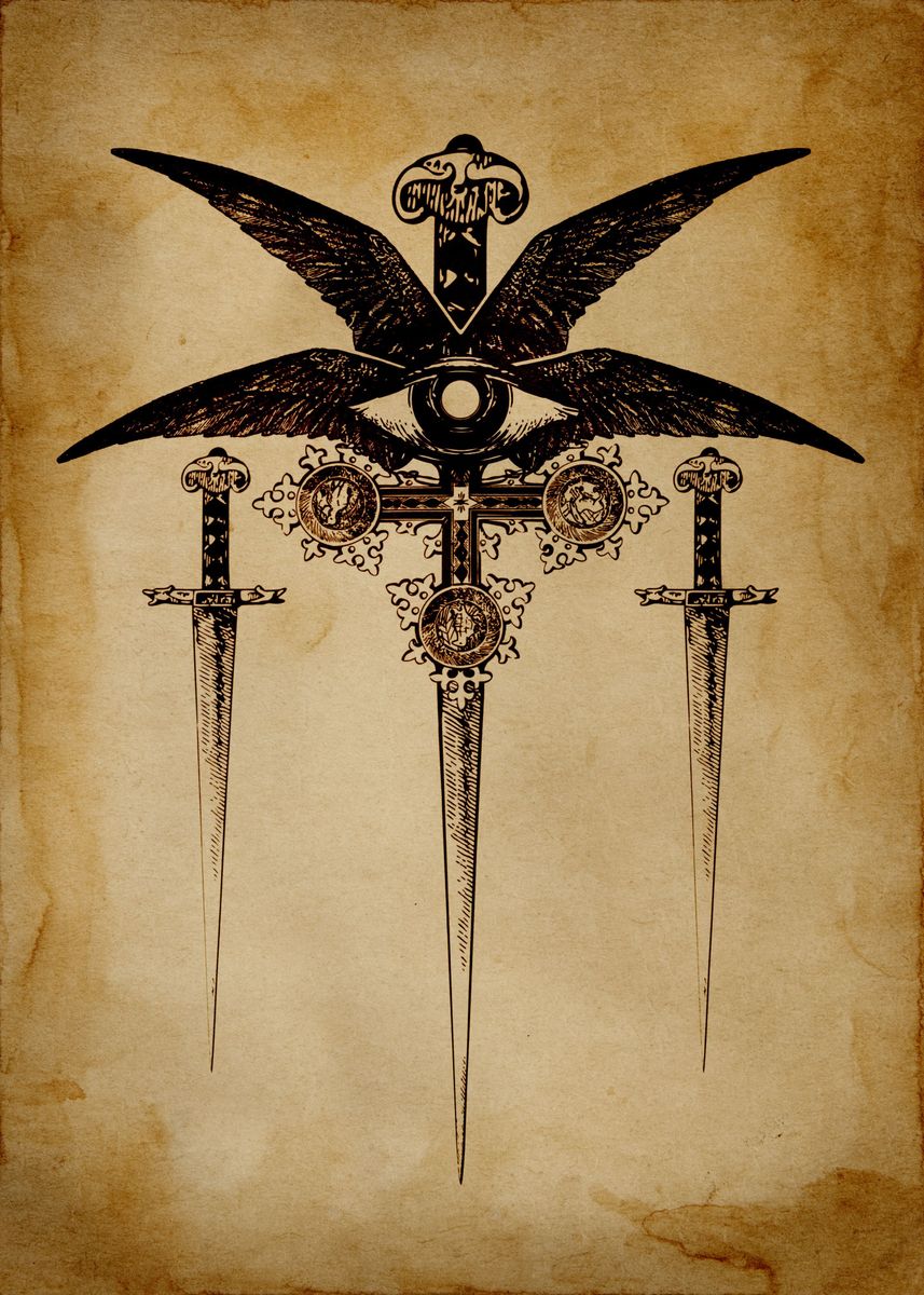 'Angel Sword Archangel' Poster, picture, metal print, paint by ...