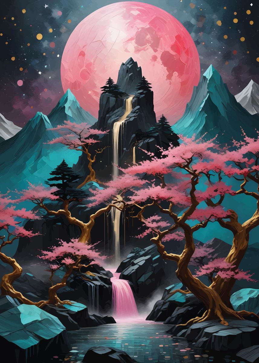 'landscape fantasy ' Poster, picture, metal print, paint by ALEX GREZ ...
