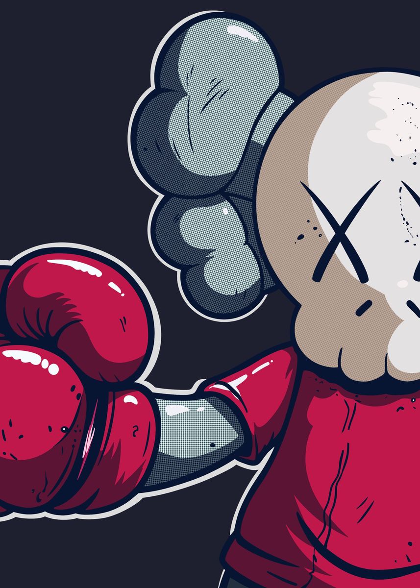 'Boxing kaws' Poster, picture, metal print, paint by Biopic Studio ...