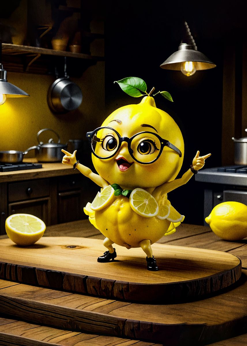 'lemon dance ' Poster, picture, metal print, paint by Anime Manga ...