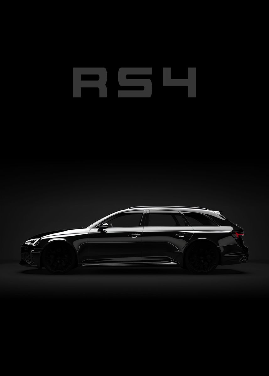 'RS4 Cars' Poster, picture, metal print, paint by Masje Studio | Displate