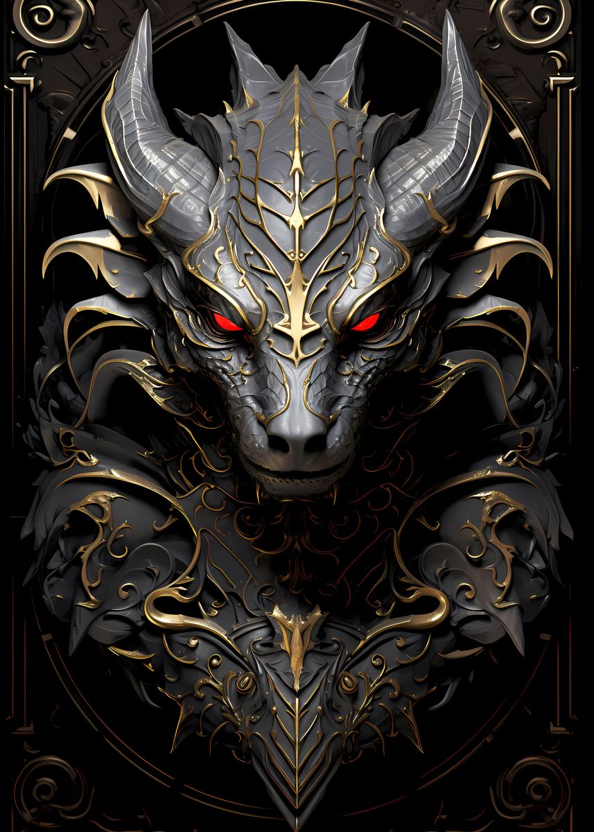 'Dragon Abyssal Warden' Poster, picture, metal print, paint by Luong ...