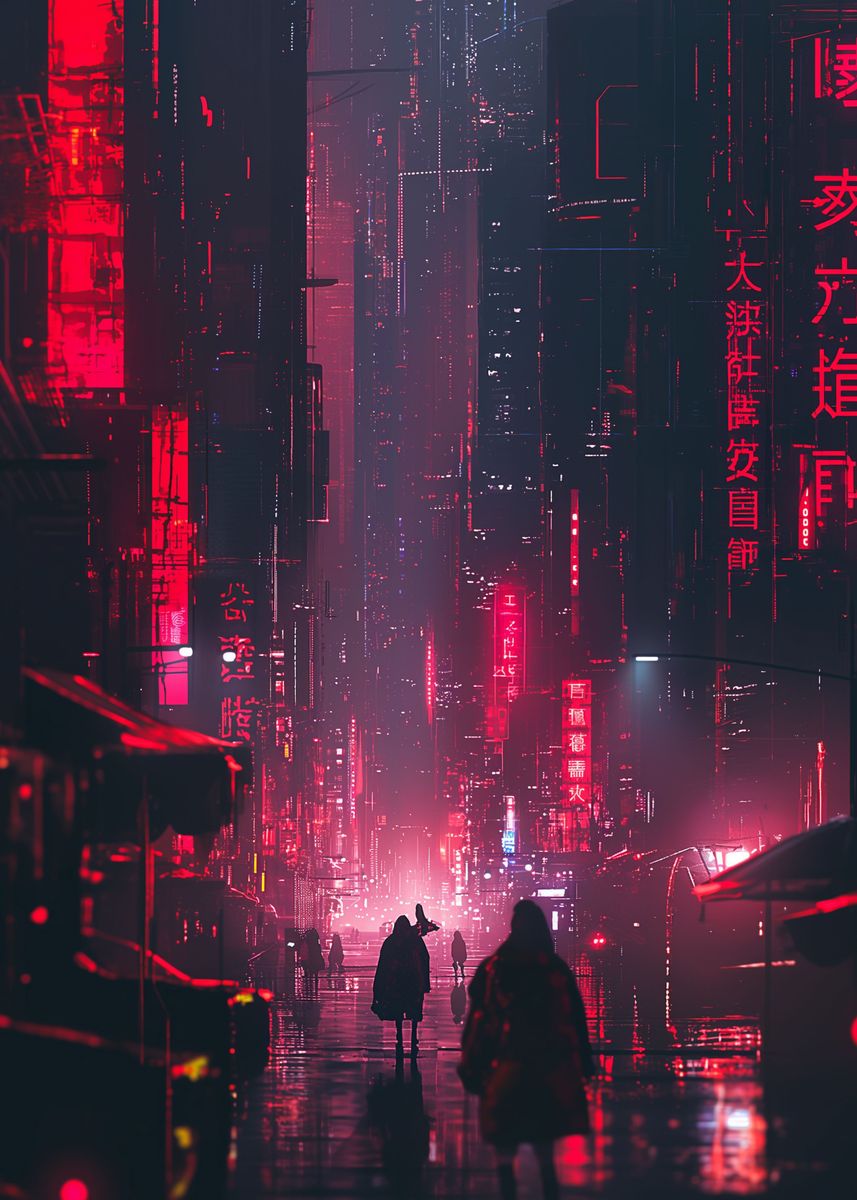 'Night City' Poster, picture, metal print, paint by David Variant ...