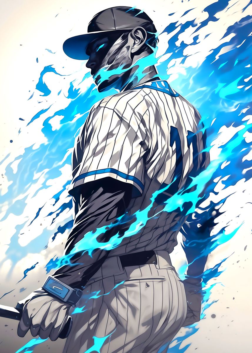 'Baseball Manga Style' Poster, picture, metal print, paint by Nocturnal ...