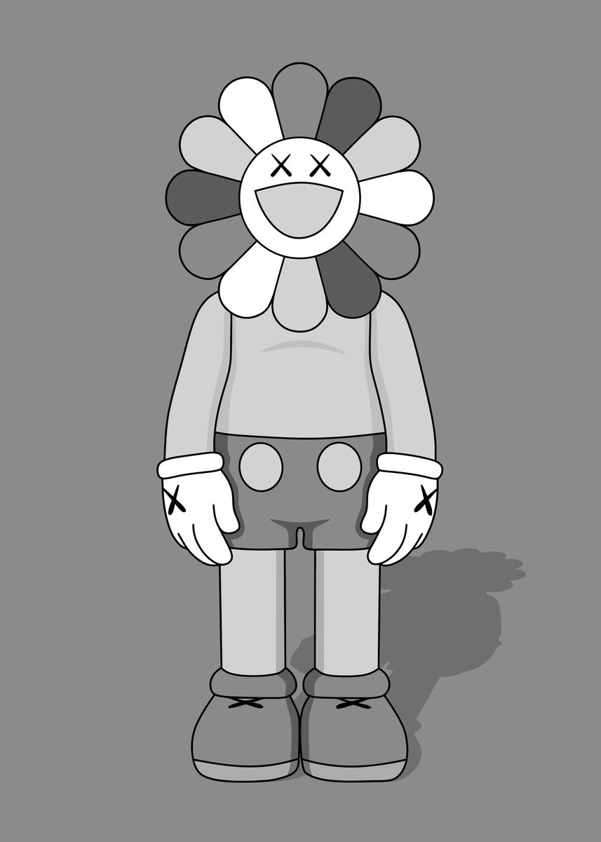 'Kaws Flower' Poster, picture, metal print, paint by Family Anime ...