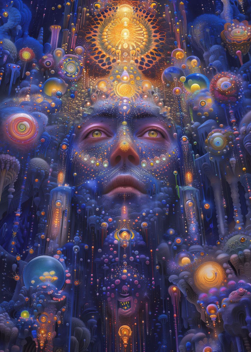 'Cosmic Psyche' Poster, picture, metal print, paint by Kitty Bern ...