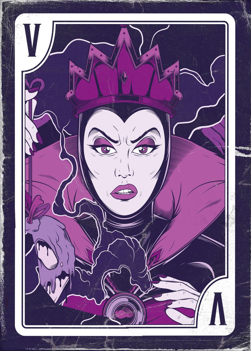 'Evil Queen Portrait Card' Poster, picture, metal print, paint by ...